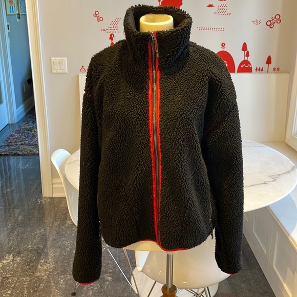 ALL ACCESS | Jackets & Coats | All Access Black Sherpa Jacket With Red ...